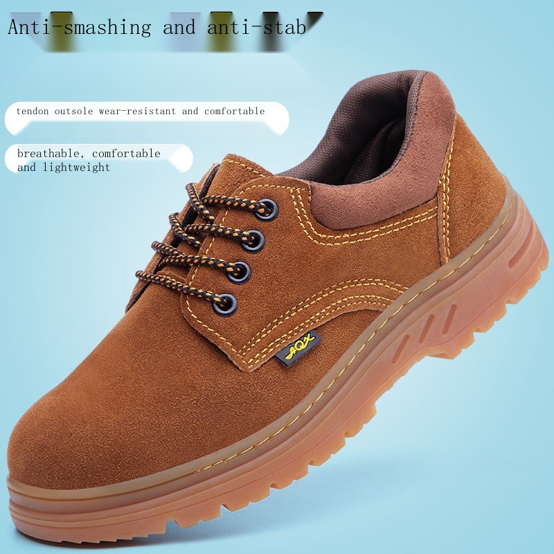 Summer Labor Protection Shoes Men's Steel Toe Cap Breathable Smash ...