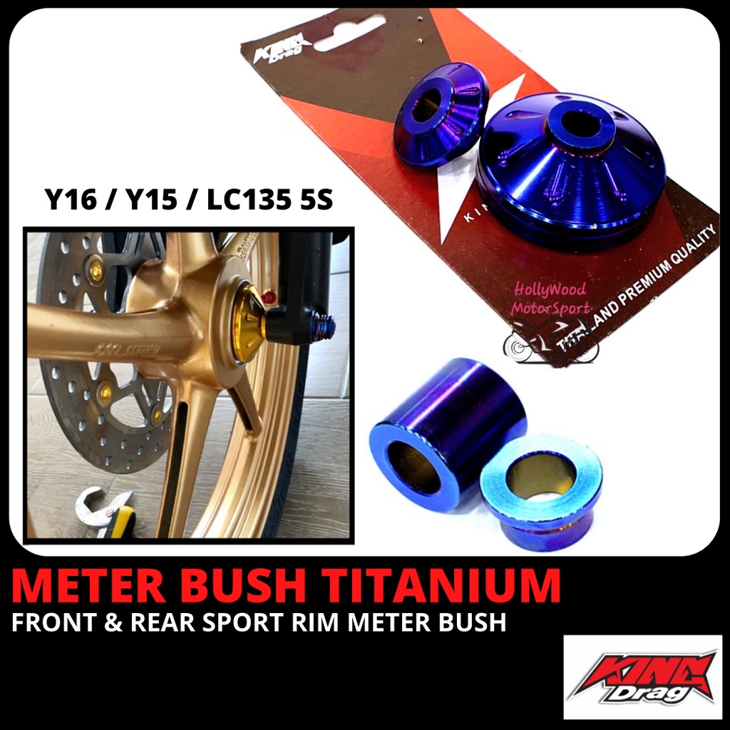YAMAHA Y15 Y16 LC135-5S METER BUSH TITANIUM RIM BUSH SET DEPAN BELAKANG ...