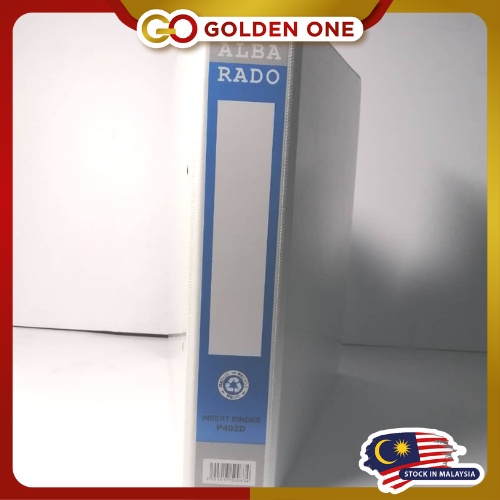 Alba Rado PVC 2D White Ring File A4/F4 Insert Binder Fail Putih (16mm ...