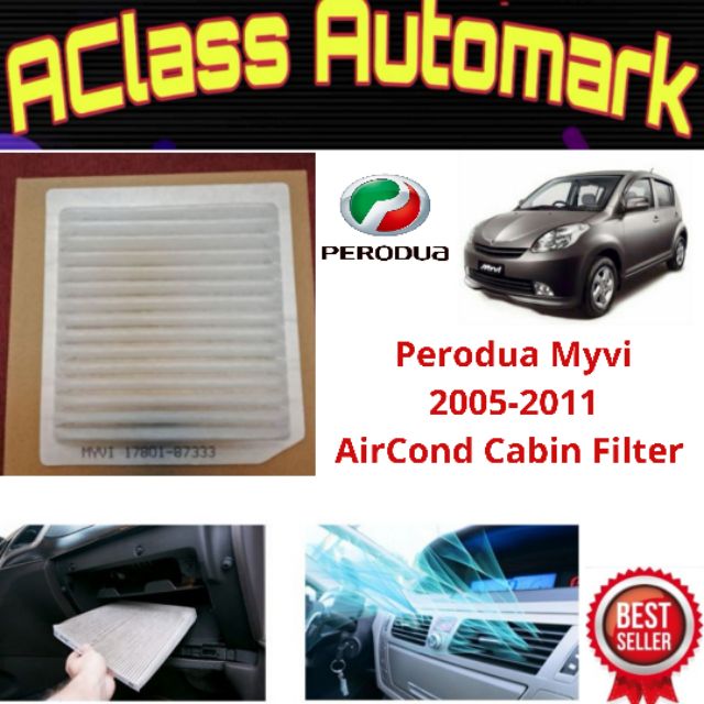 Perodua Myvi 2005-2011 Aircond Filter Car Cabin Filter Blower | Shopee ...