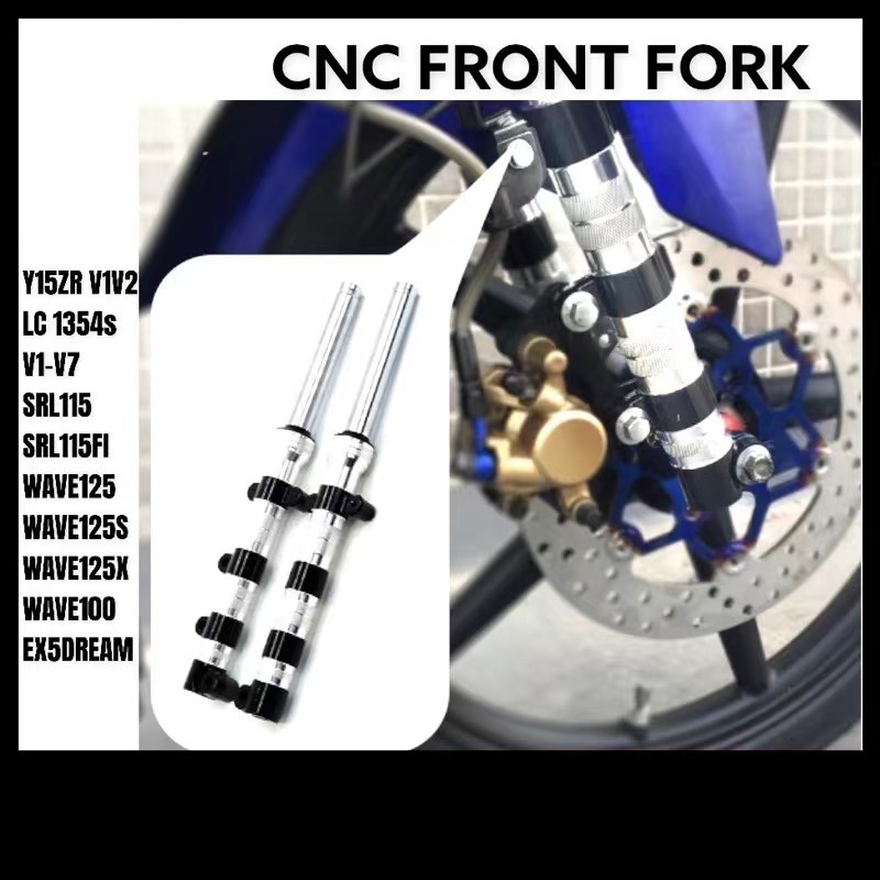 FRONT FORK CNC LAY PNP Y15 V1-V2/RS150 V1-V2/Y125/LC135 4speed V1-V7/SRL110/SRL115/EX5/WAVE100 ...