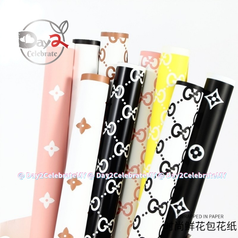 10pcs GC Lv Wrapping Paper Waterproof Bouquet Flower Florist Paper Gift ...