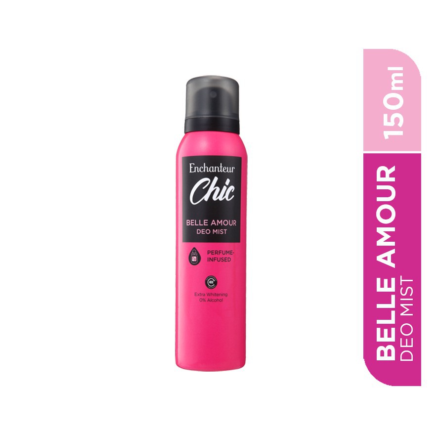 Enchanteur Chic Perfume Deo Mist Deodorant Body Spray 150ml | Shopee ...