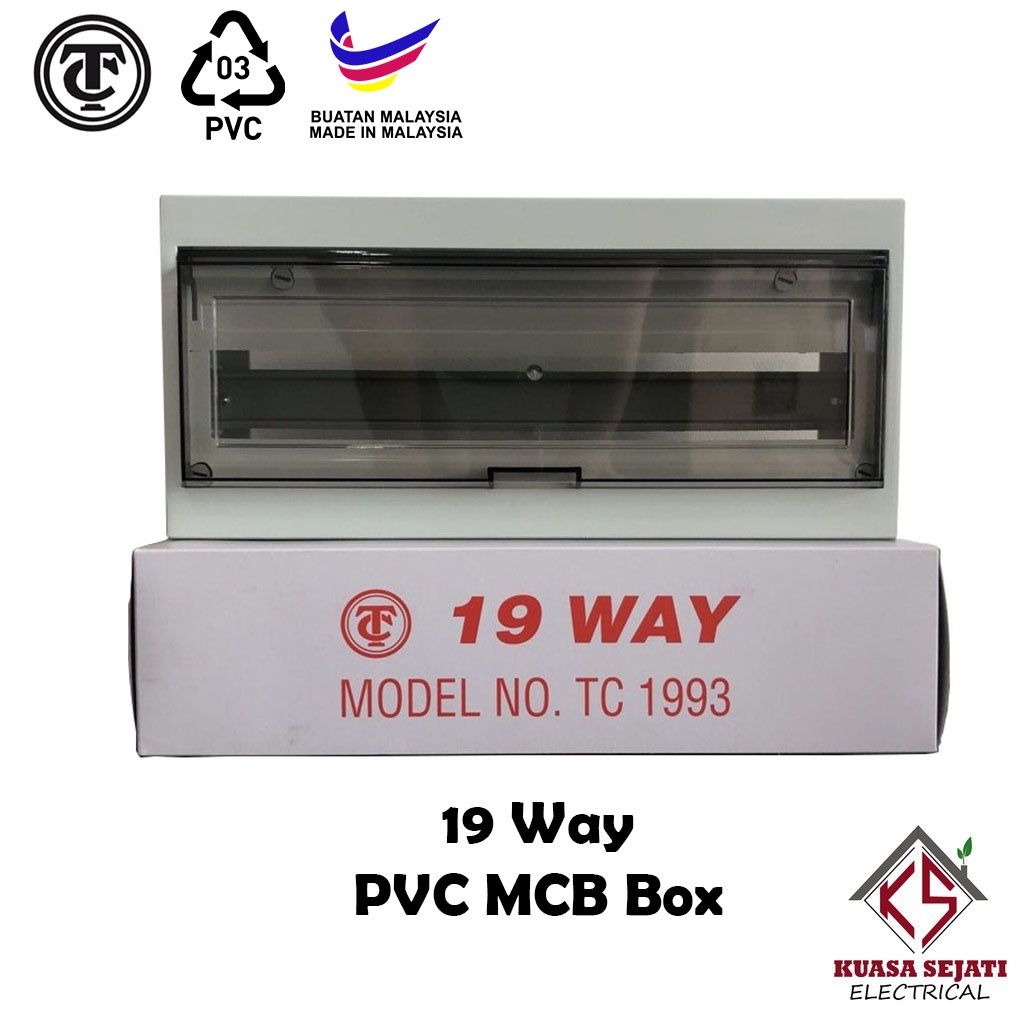 TC Surface PVC MCB DB BOX / 6 Way to 39 Way Consumer Unit / Consumer Box | Shopee Malaysia