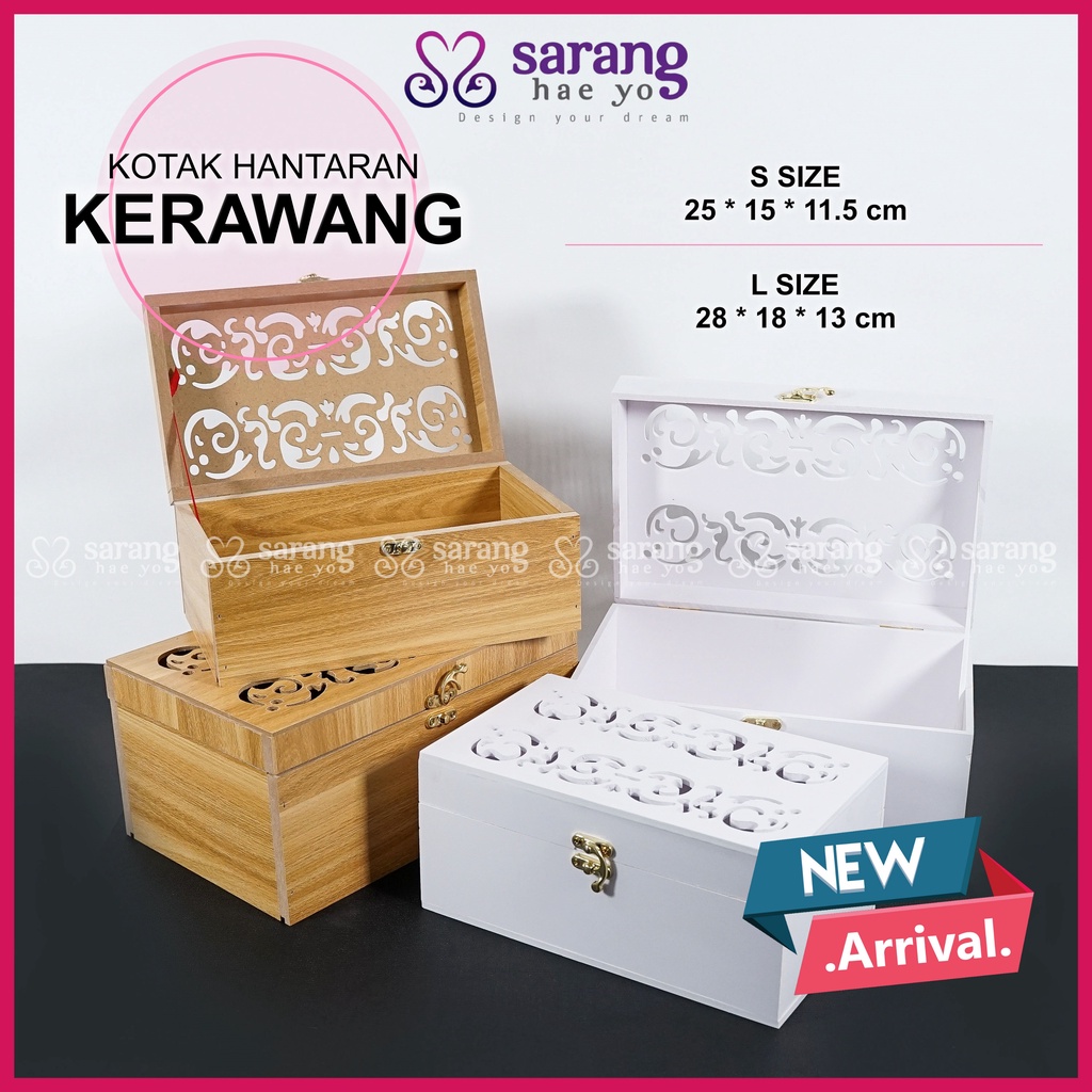 Kotak Dulang Hantaran Perkahwinan Kahwin Nikah Tunang White Wooden Box ...