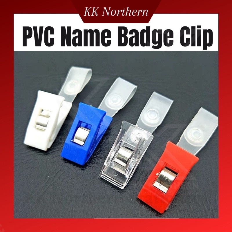 (PINEAPPLE) Name Tag Clip PVC Name Badge Holder Clip Card Holder Clips ...