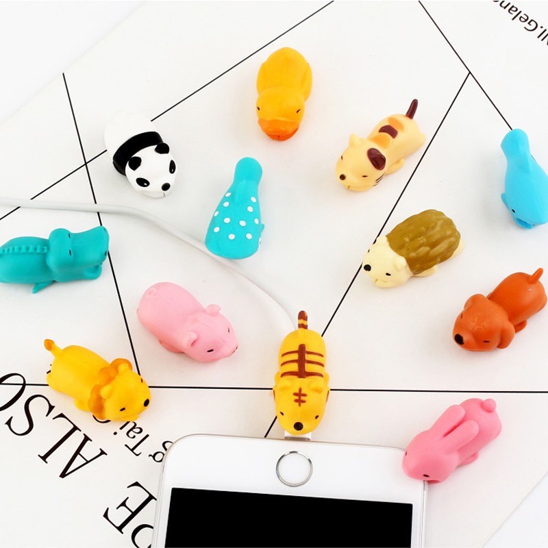 Cute Cable Protector Cable Bite Animal Cartoon Shape Sleeve Anti-Break ...