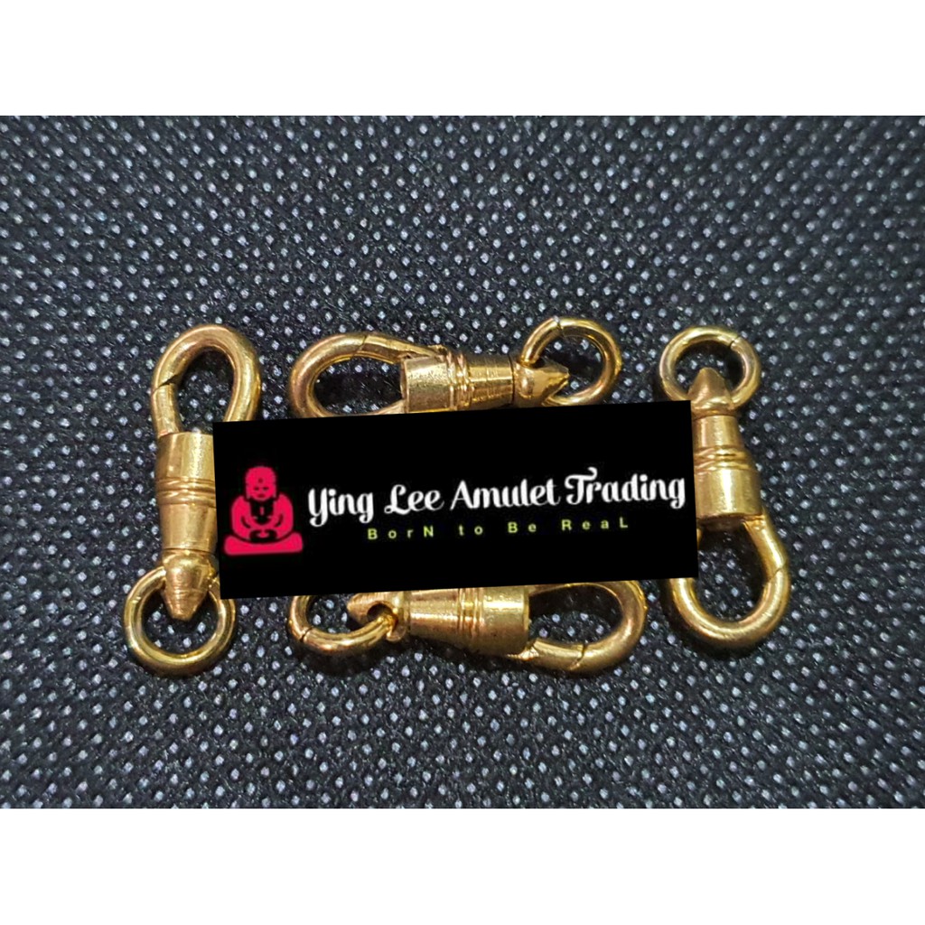 18K Gold Plated Amulet Clip # 360 Degree Rotating # Easy Attach ...