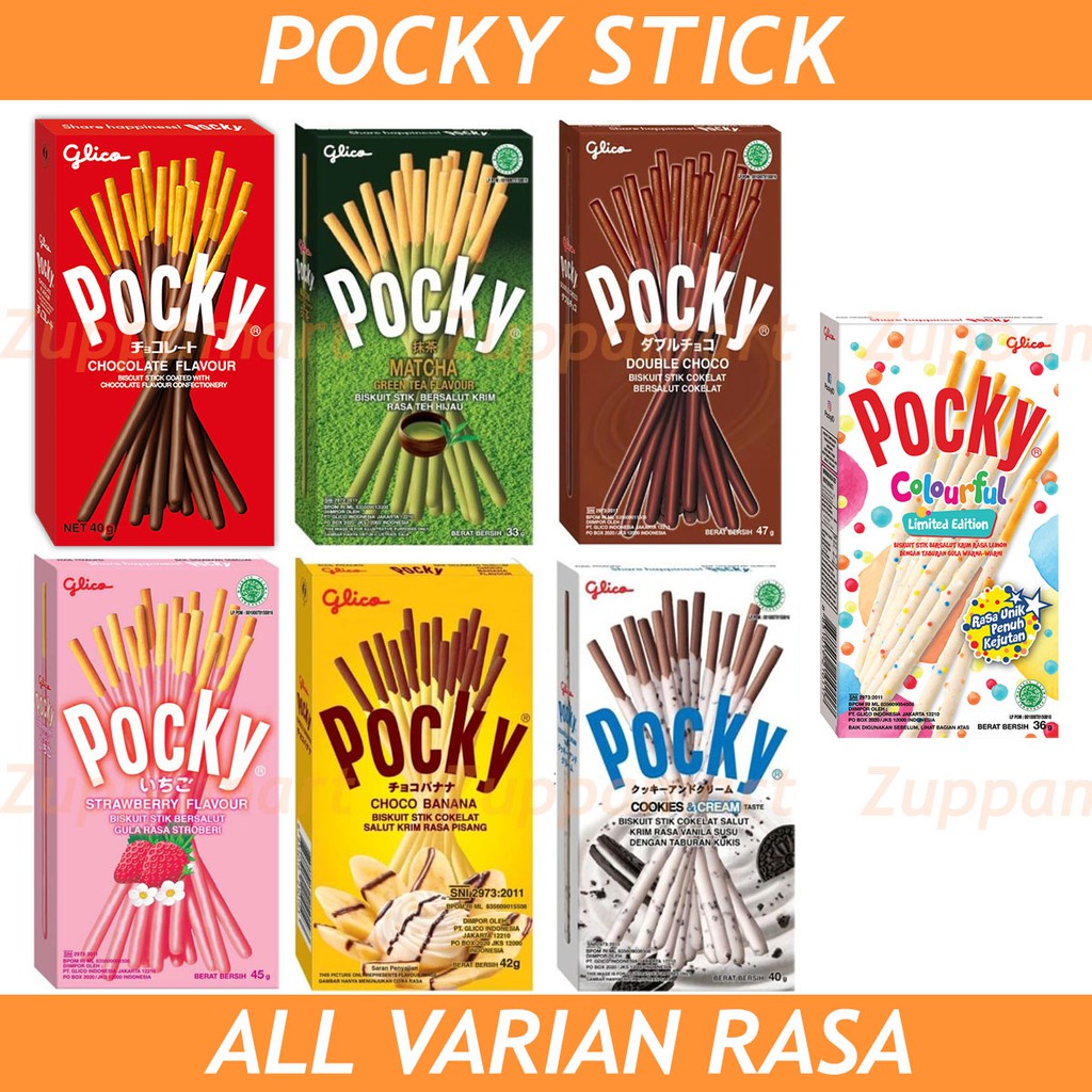 Glico pocky 47G Snack Biscuit Stick chocolate double choco matcha ...
