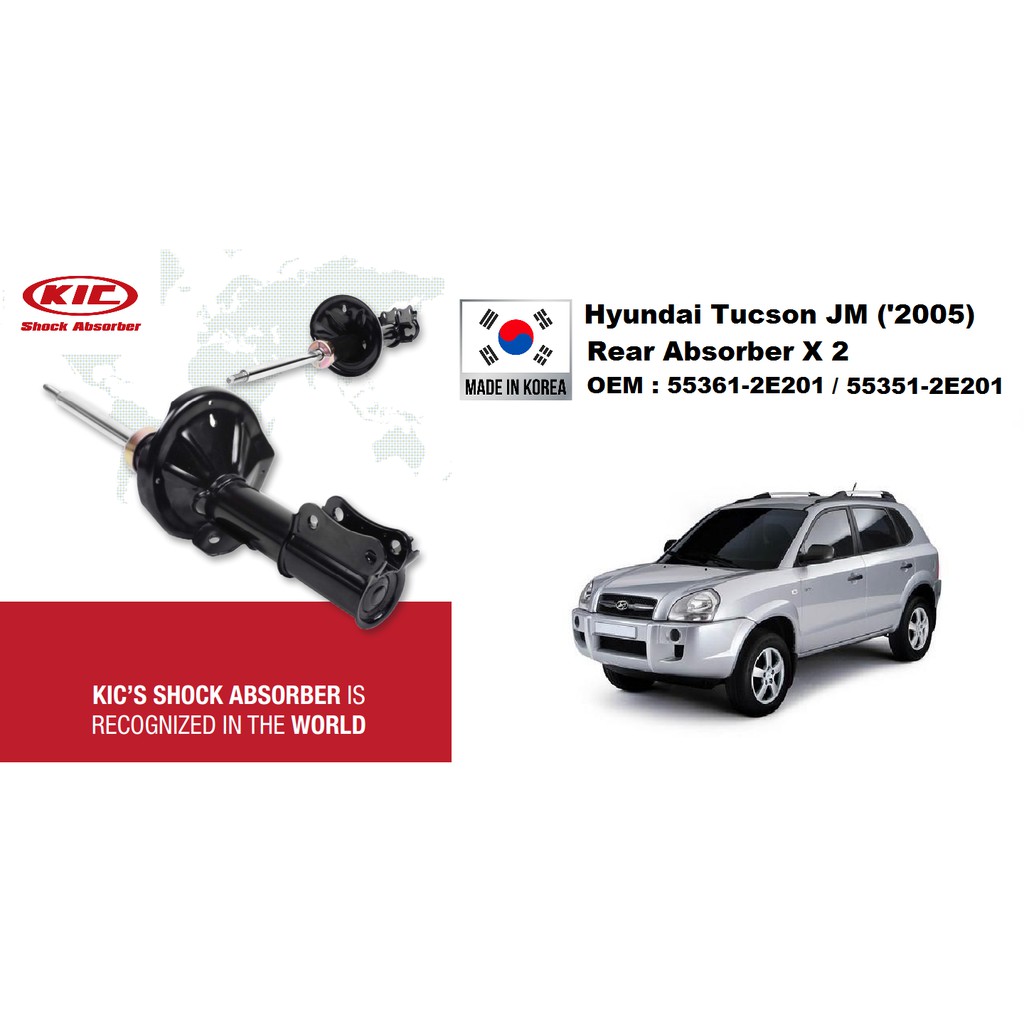 Rear KIC Shock Absorber for Hyundai Tucson (JM) ' 2005 (Korea) - Rear 2 ...