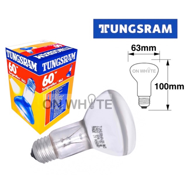 TUNGSRAM Reflector Bulb R63 60W E27 240V Spot Lamp R 63 | Shopee Malaysia