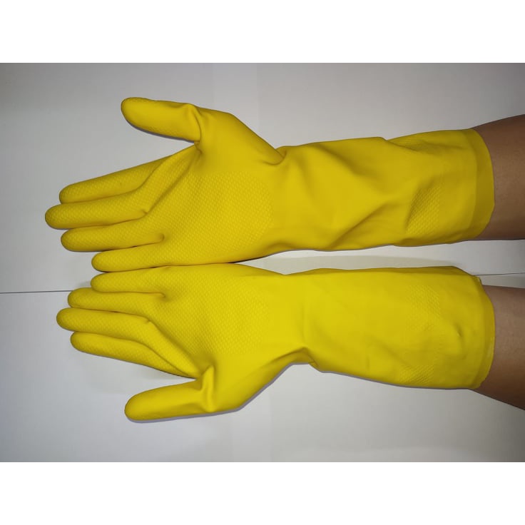 YELLOW INDUSTRY GLOVE , Chemical Resistant Nitrile, Kitchen, Durable ...