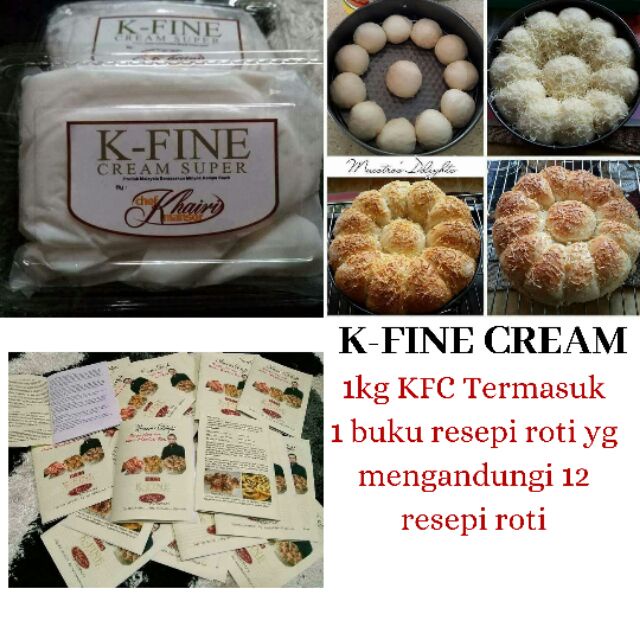 K- FINE CREAM SUPER 100g/250g/500g (KFCS) pelembut roti krim super ...