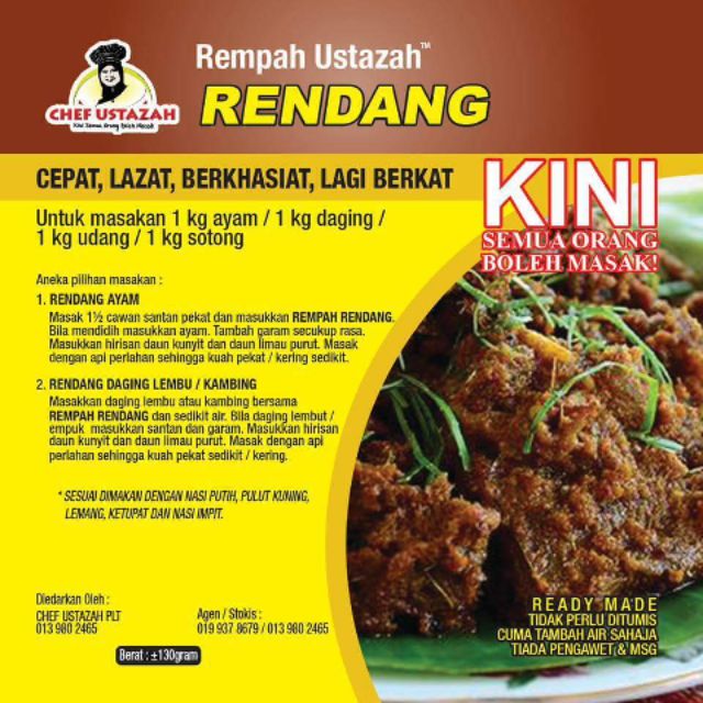 REMPAH/ PES RENDANG CHEF USTAZAH | Shopee Malaysia