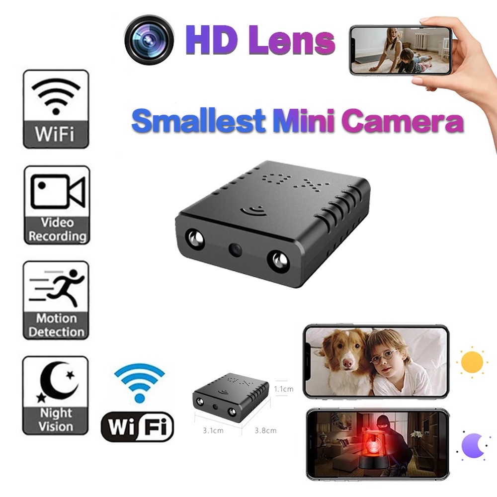 1080P cctv camera wifi connect to cellphone mini hidden night vision ...
