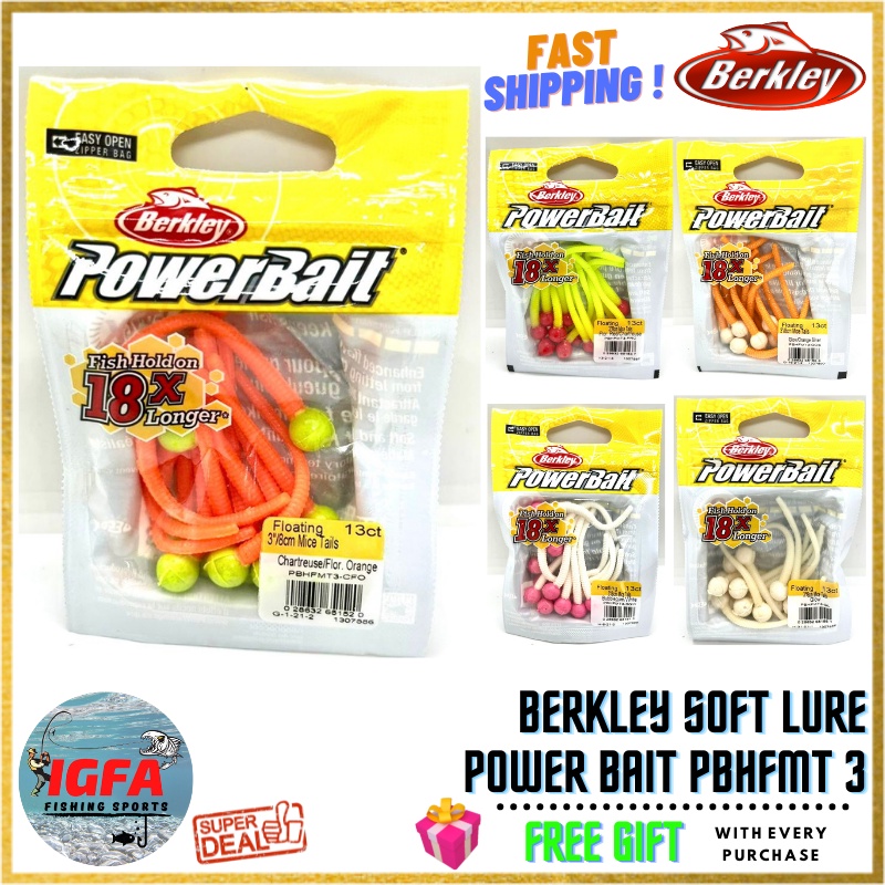 [IGFA] BERKLEY Mice Tail Power Bait PBHFMT Lure SP Lure Umpan Tipu Big ...