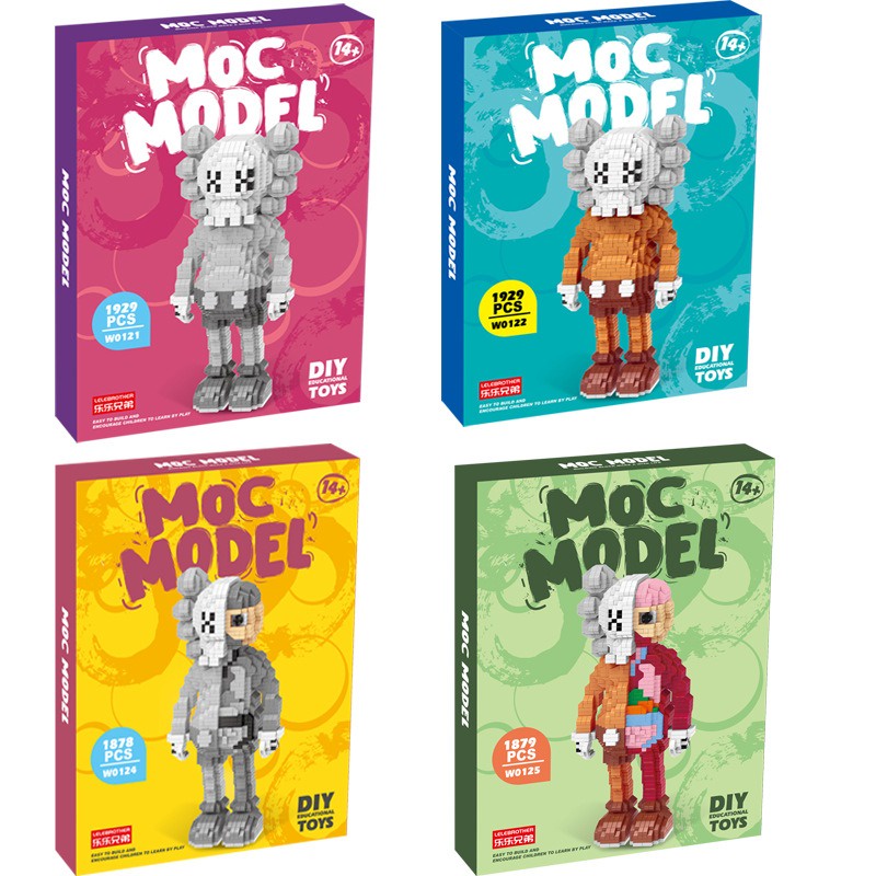Lego 3D puzzle 1929 details of Kaws cartoon characters - Fun assembled ...