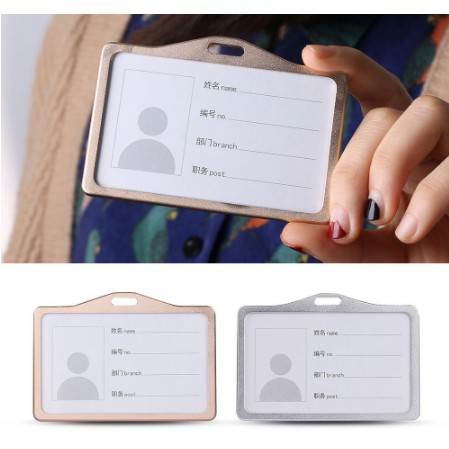 Horizontal Metal ID Business Case Name Card Work Card Holders Aluminum ...
