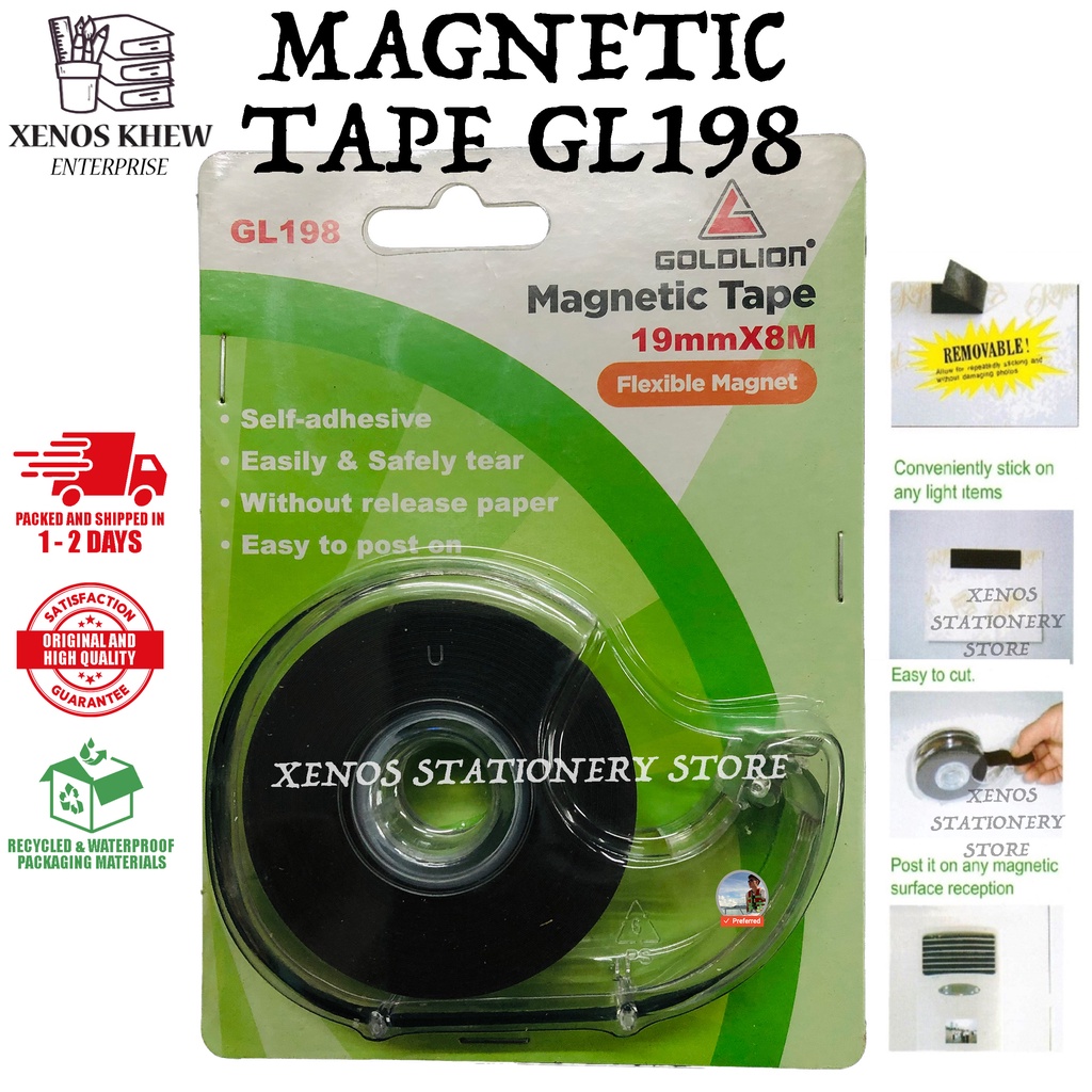 Goldlion Self Adhesive Magnetic Tape GL-198 (READY STOCK) | Shopee Malaysia
