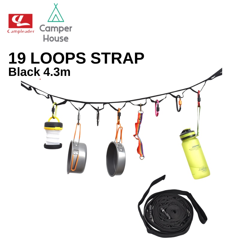 [Ready Stock] Outdoor Camping 19-loops Hanging Strap Rope / Tali ...