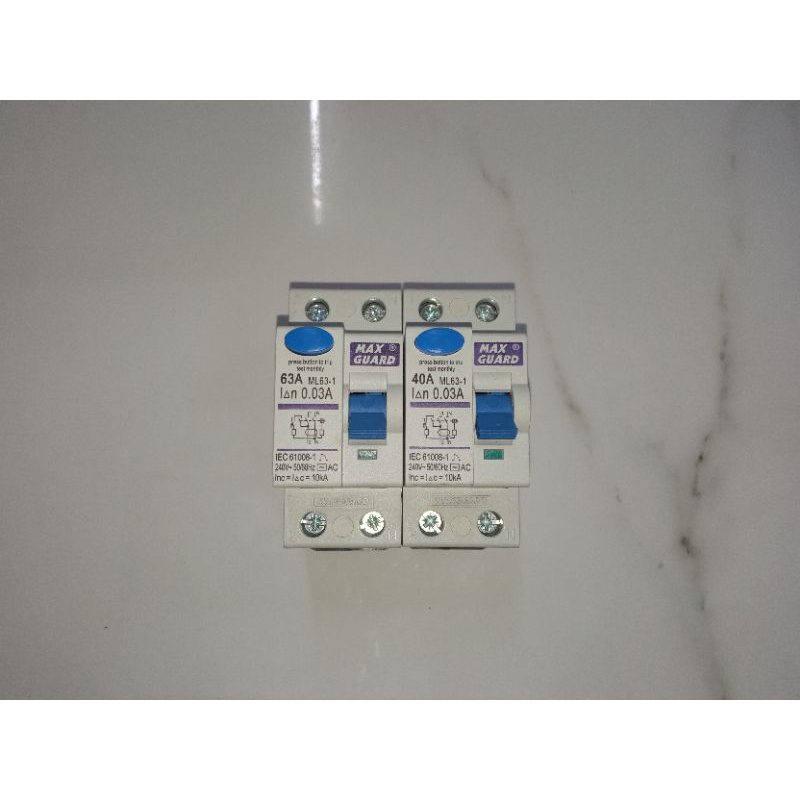 ELCB /RCCB 2P MAXGUARD 40A/63A 30MA | Shopee Malaysia