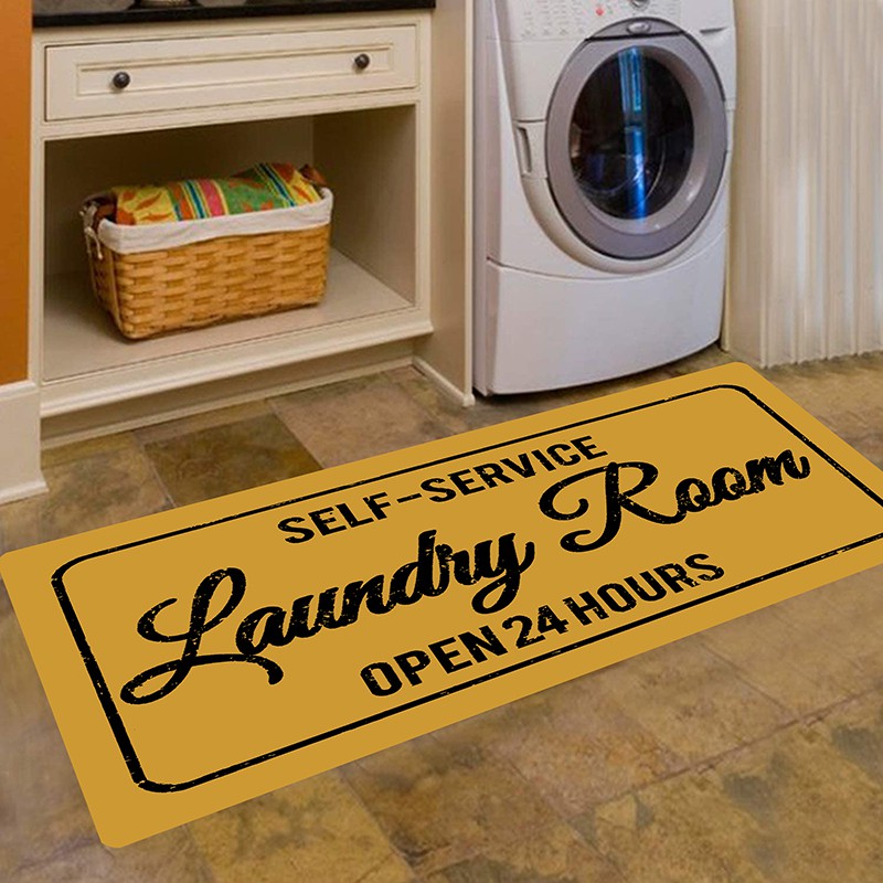 Modern Farmhouse Rug Laundry Room Rug Non Slip Laundry Rugs and Mats ...