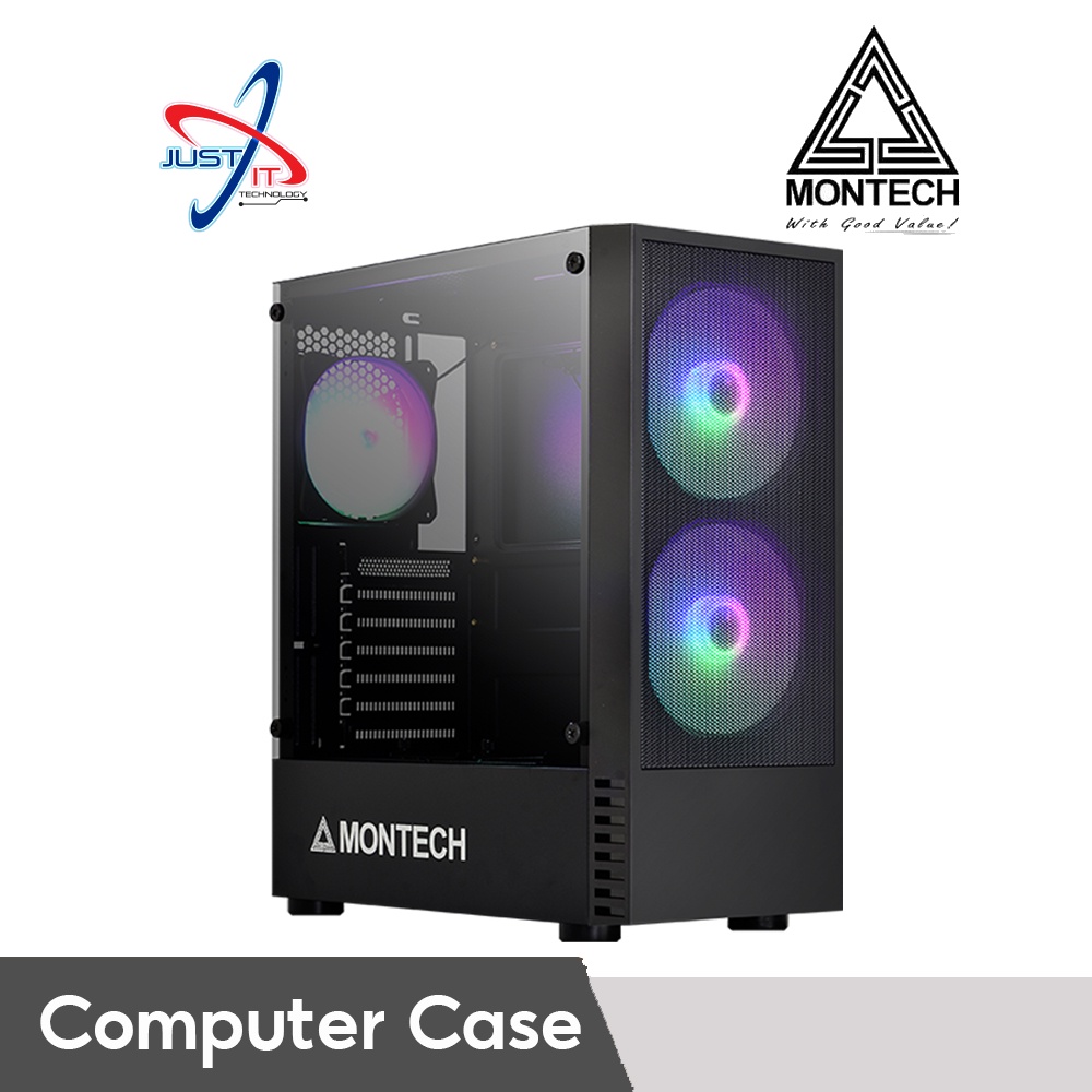 Montech X2 Mesh RGB ATX Gaming Case - Black | Shopee Malaysia