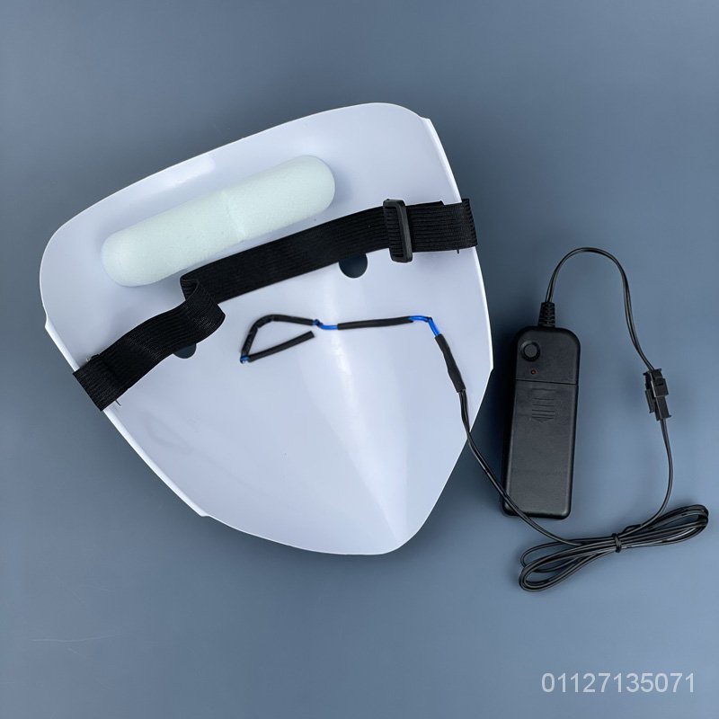 MaskLEDGlowing Dark Bullet Leech Mask Grimace Clown Plastic Black ...