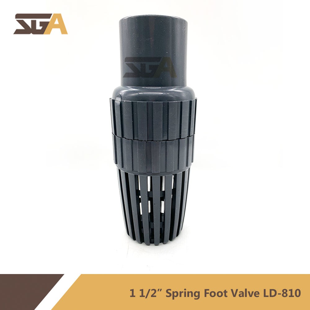 LD-810 PVC Spring Foot Valve with BSP Threaded 1 1/2" (DN40) or 2 ...