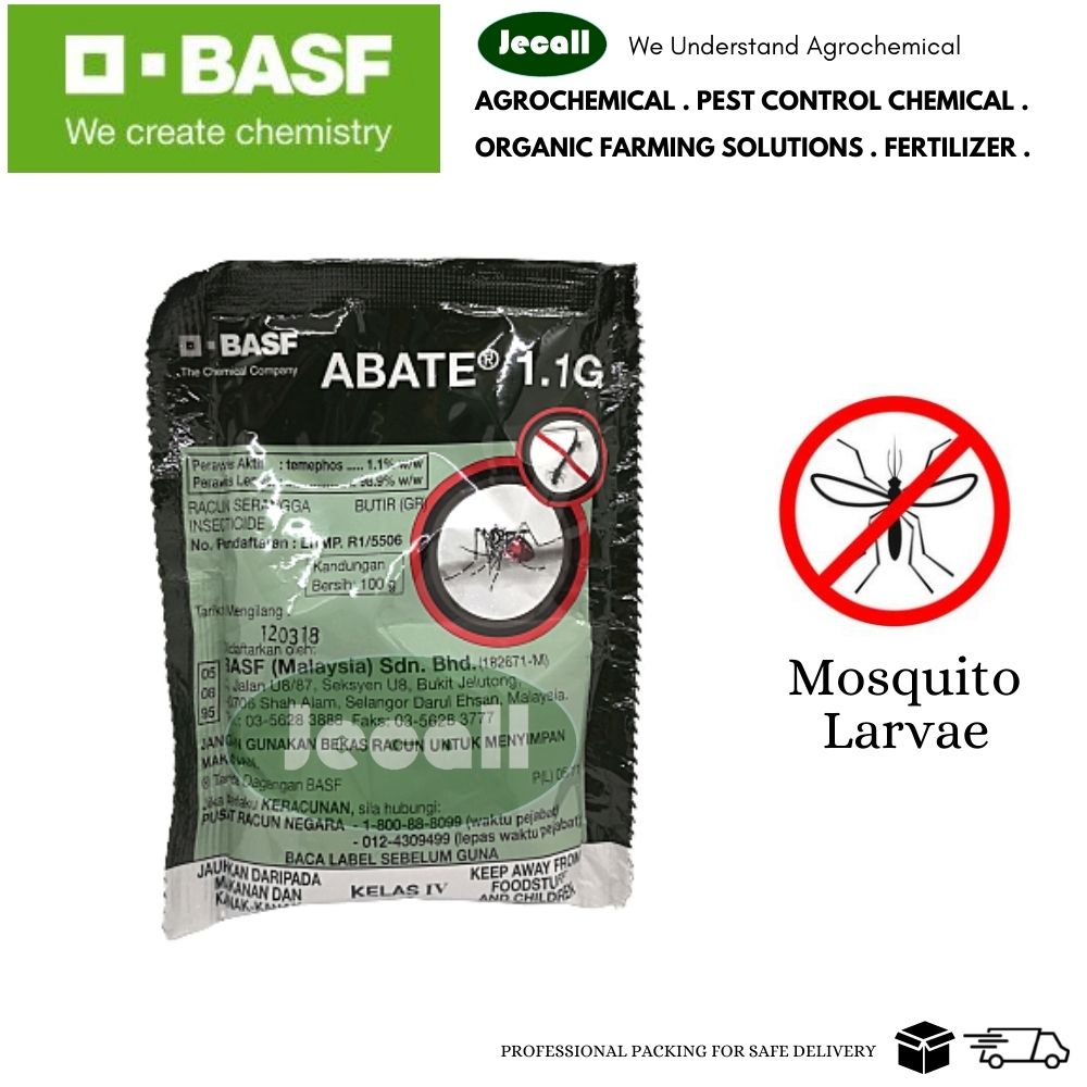 BASF Abate® 1.1G Mosquito Larviciding 100G / Jentik-Jentik Nyamuk / Temephos / 100% Original ...
