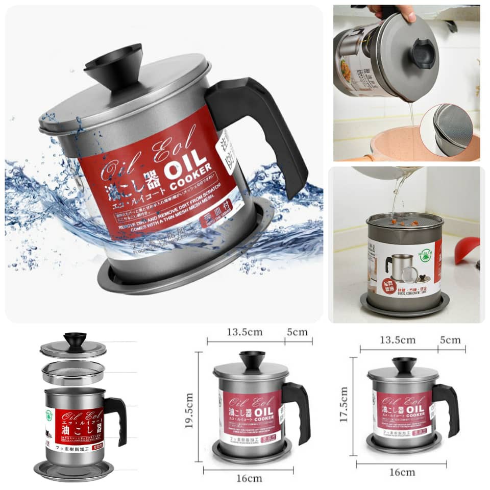 [PROMOSI HARINI 🔥🔥READY STOK!!OIL POT WITH FILTER TEMPAT LETAK MINYAK ...