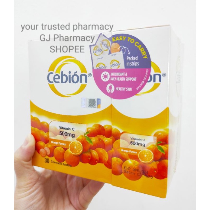 CEBION Vitamin C Chewable 500mg 6s/30s Vitamin C Kemam CEBION 500mg ...