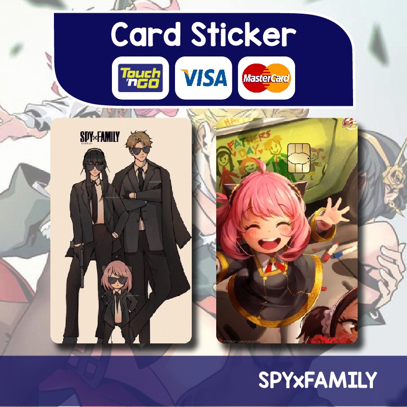 SPY X FAMILY - TOUCH N GO CARD / ATM CARD STICKER COVER, TNG CARD, BANK ...