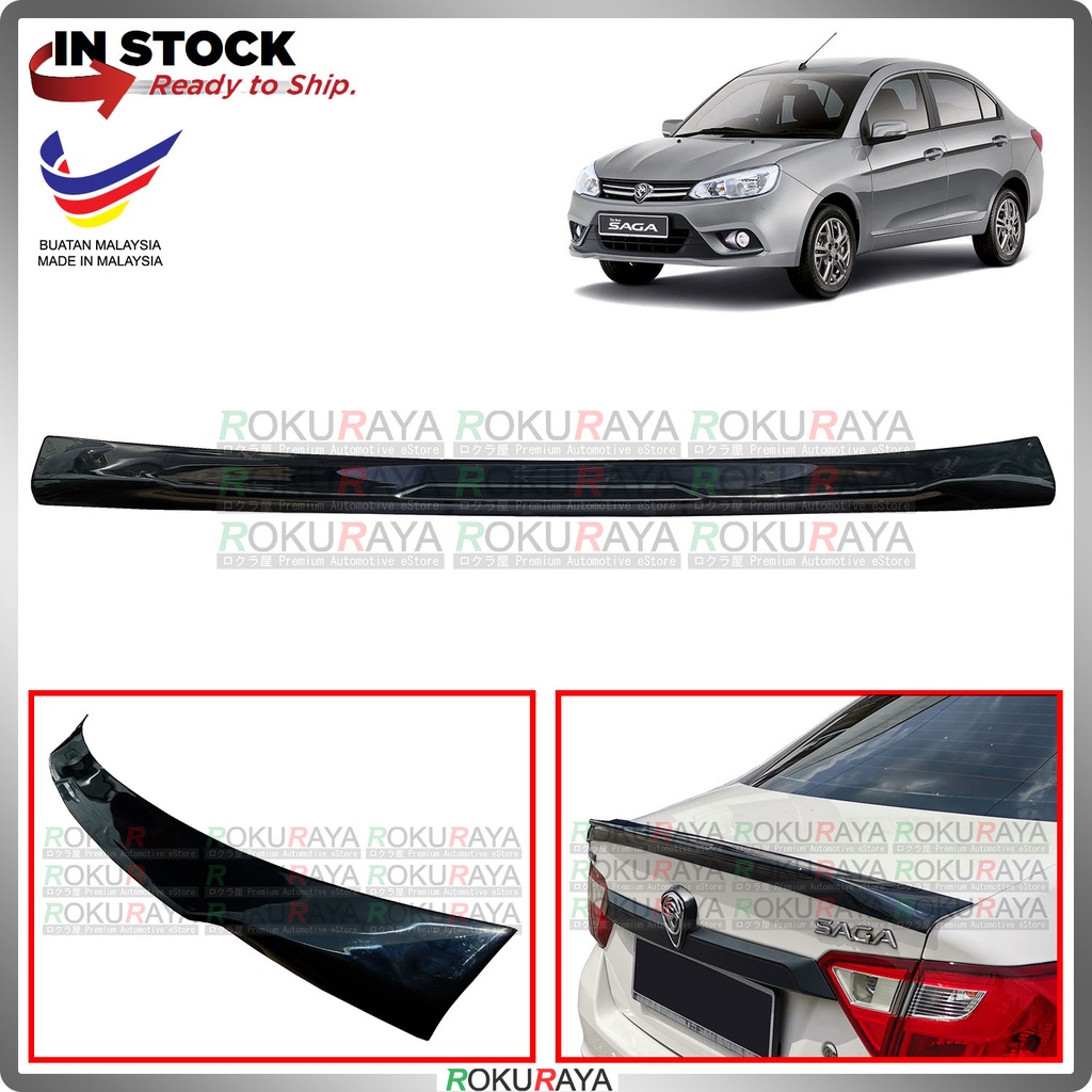 [BLACK] Proton Saga VVT 3rd Gen 2016 Ducktail ABS Plastic Rear Bonnet ...