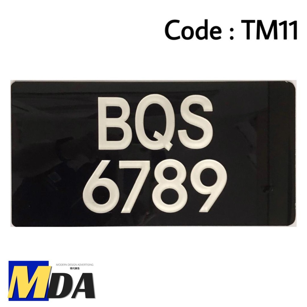 New Design!! (Code: TM11) Nombor Plate Kereta 3D Kristal Siap Papan /3D ...