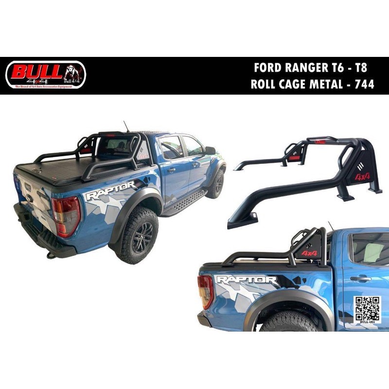 Ford ranger t6 t7 T8 t9 roll cage metal rear sport spot cargo roll bar ...