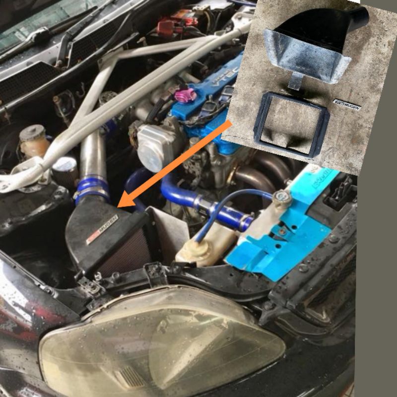 Civic SR4 EG, SO4 EK AC009 Mugen Air Filter Box Fibreglass Without ...