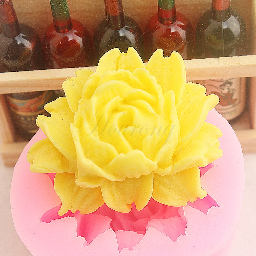 Silicone Big Rose Flower Fondant Mold Cake Decoration Chocolate ...