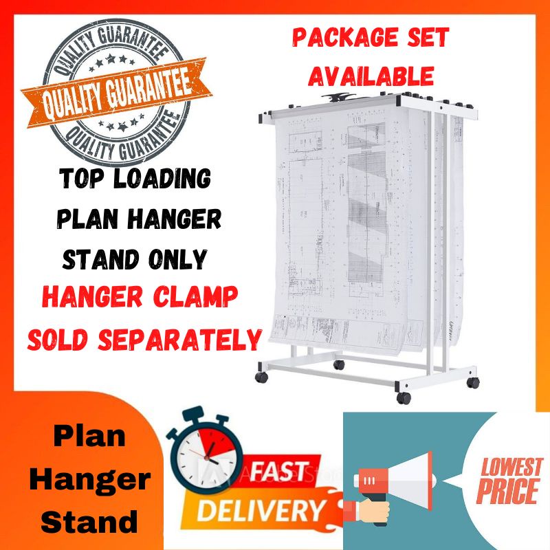 Plan Hanger Stand A1 Size Hanger Clamp Max Put 20 Hanger | Shopee Malaysia
