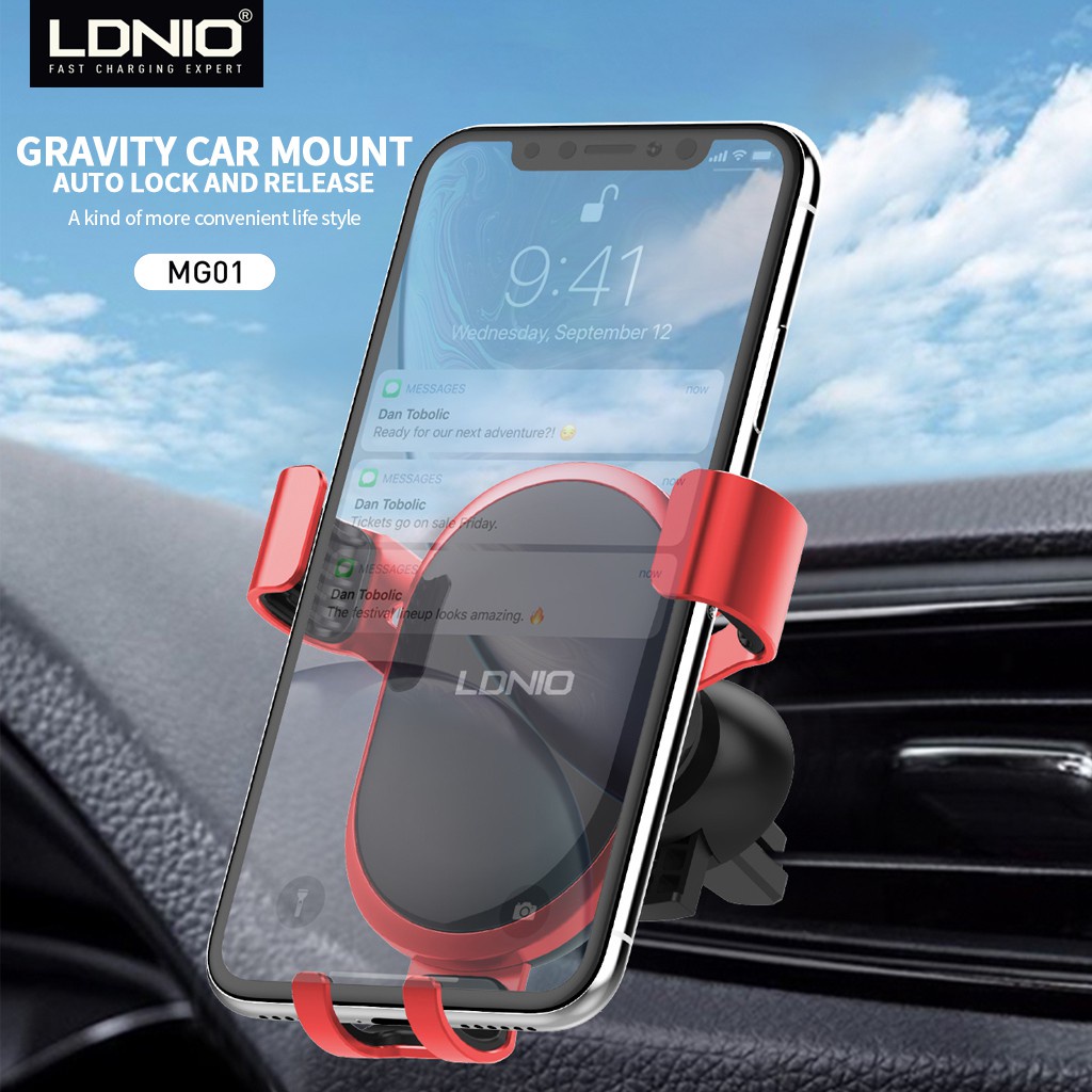 LDNIO MG01 Gravity Auto Lock and Release Air Vent Car Mount | Shopee ...