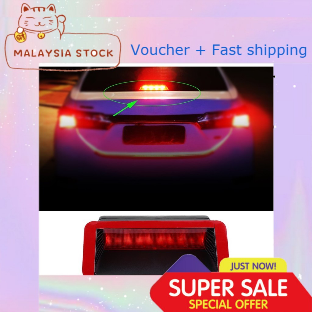 Universal Van CAR Red 5led 12v Warning High Mount Third 3rd Brake Stop ...