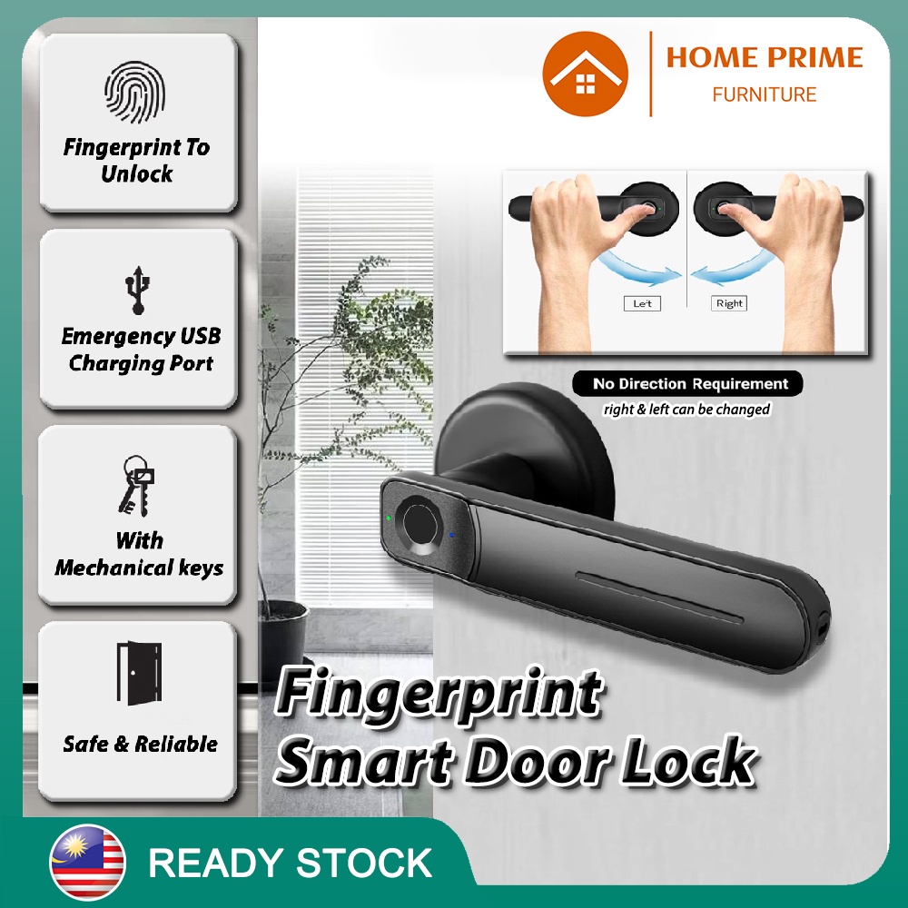 HOME PRIME BM003 Kunci Pintu Pintar Cap Jari Keselamatan Pintar Kanak ...