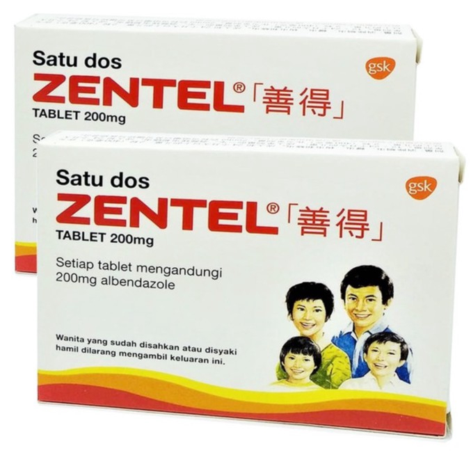 (TWIN PACK) Zentel (Tablet 2's x 2 / Suspension 10ml x 2) | Shopee Malaysia
