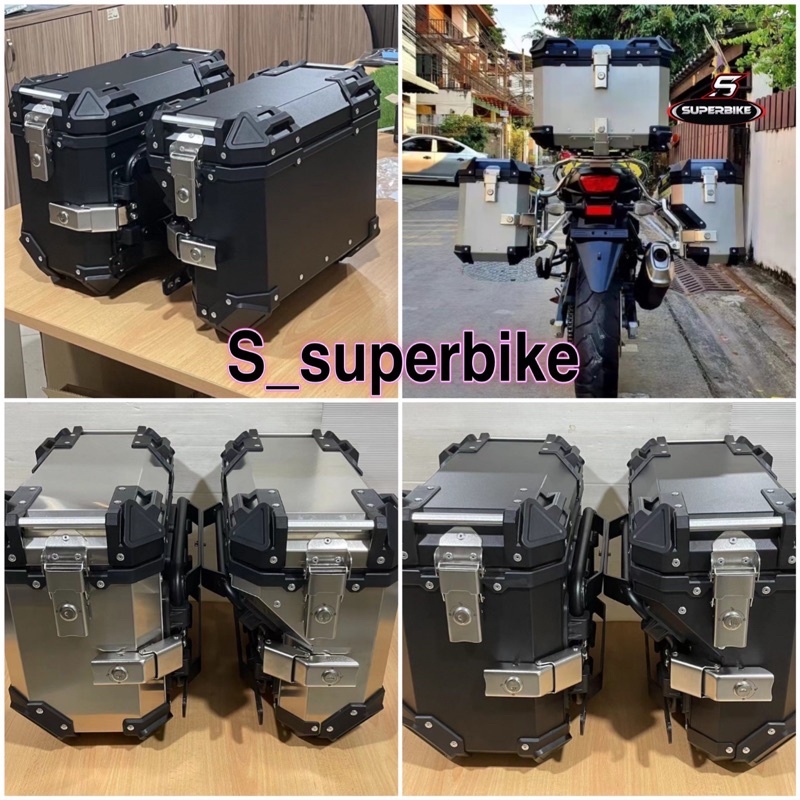 SIDE BOX ALUMINIUM 36L AVOID EXHAUST SIDE BOX BRACKET UNIVERSAL WITH ...