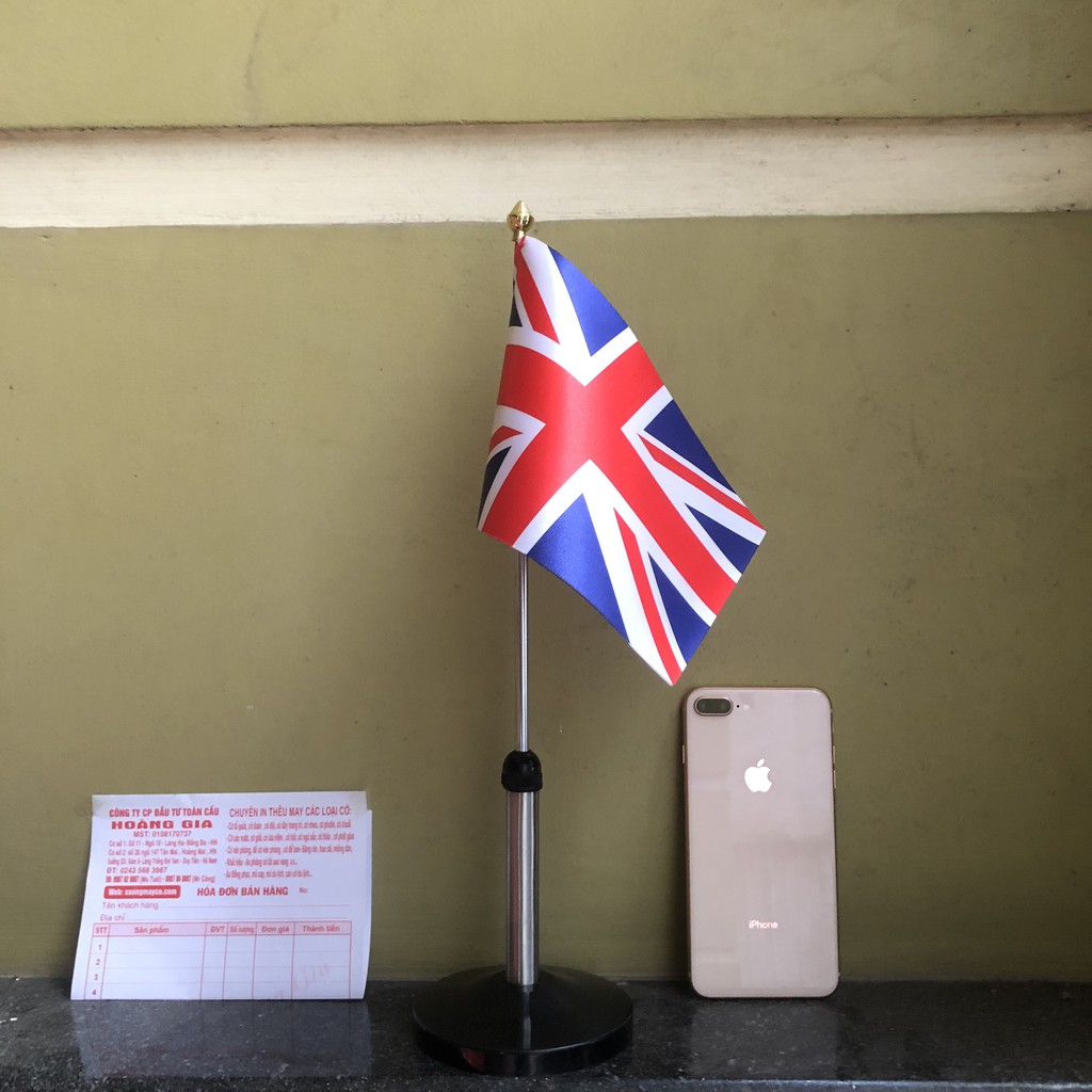 Wooden table flag with black stainless steel sole UK flag | Shopee Malaysia