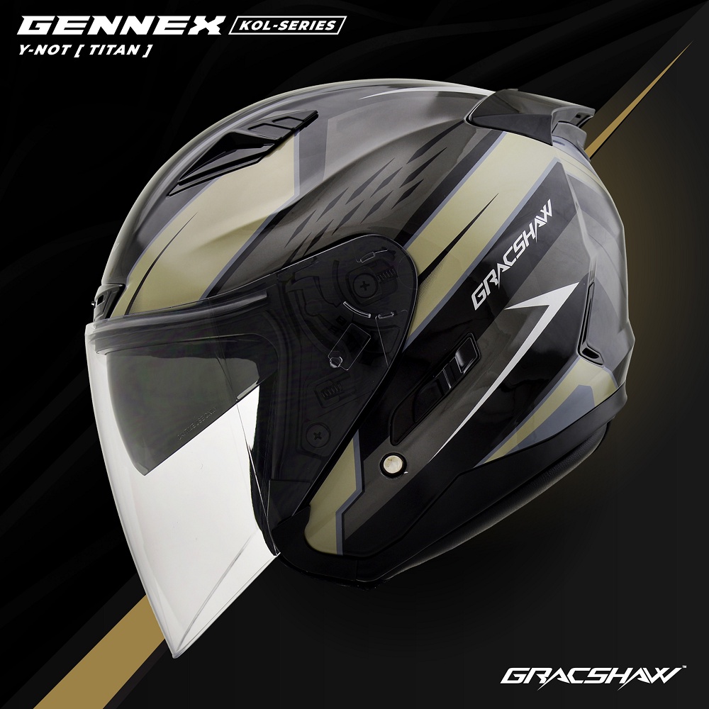 Gracshaw Gennex G535 Double Visor Helmet KOL Series YNOT - TITAN ...