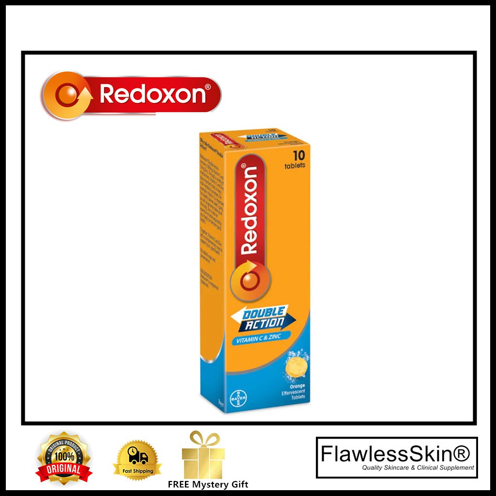 Redoxon Double Action Vitamin C + Zinc Effervescent 10 tablets Immune ...