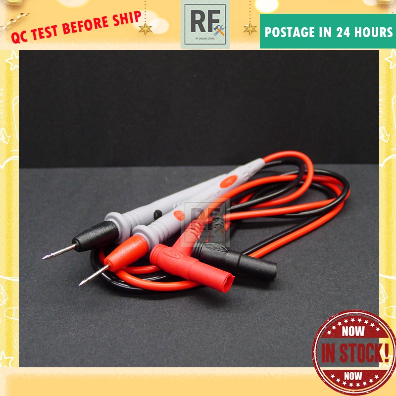 1Pair Universal Digital 1000V 10A Thin Tip Needle MultiMeter Test Lead ...