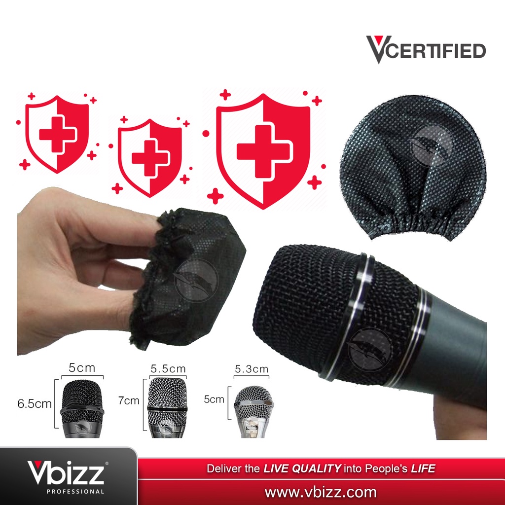 D-MIC COVER (2PCS) Disposable Microphone Mic Cover Karaoke KTV Cap Non ...