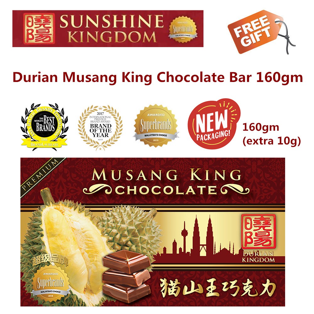 Award Winning Brand Durian Kingdom Durian Musang King Chocolate Bar ...